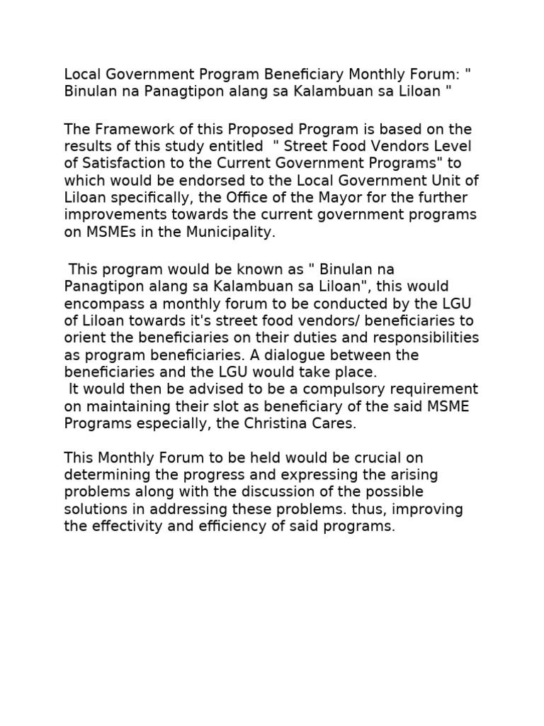 Unpublished Proposal For MSME Intervention Study | PDF