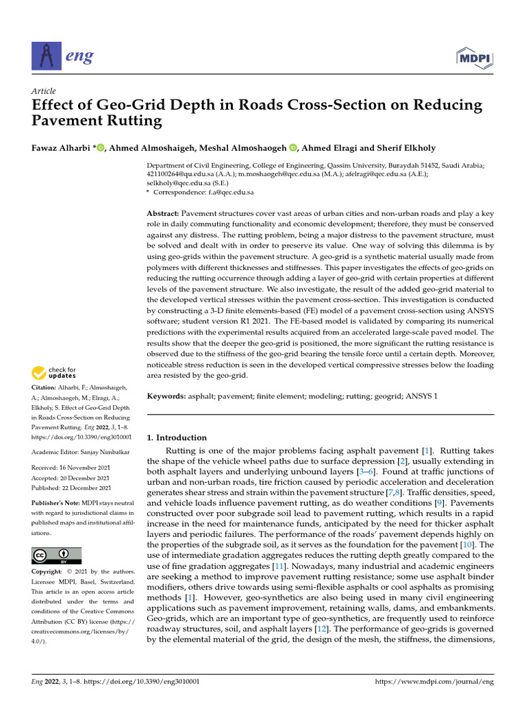 Effect of Geo-Grid Depth in Roads Cross-Section On | PDF | Elasticity ...
