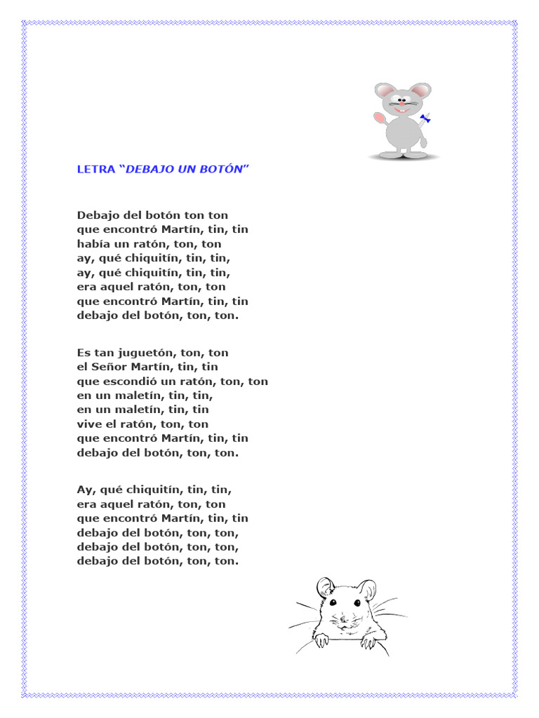 Letra Debajo Un Boton | PDF