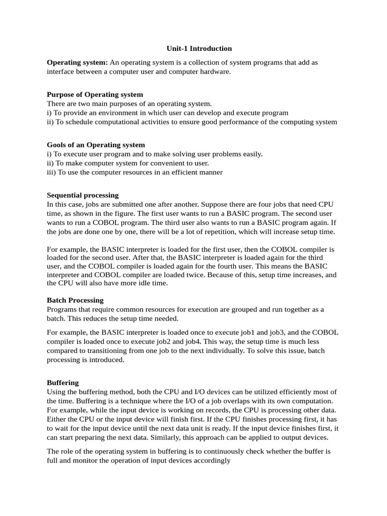 Chap1 Introduction and Chap2 - CPU Scheduling | PDF | Scheduling (Computing) | Operating System