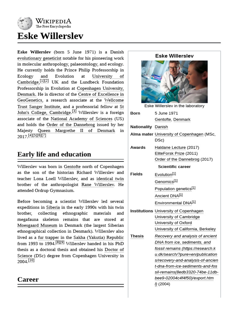Eske Willerslev | PDF