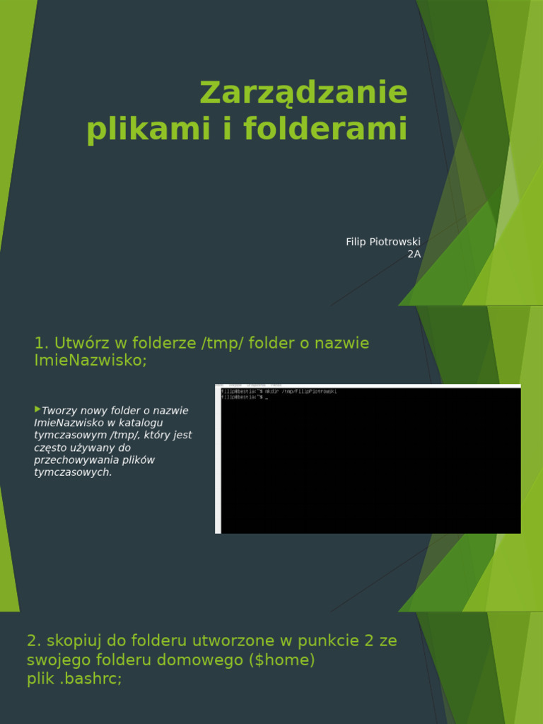Zarządzanie Plikami I Folderami FP 2A | PDF
