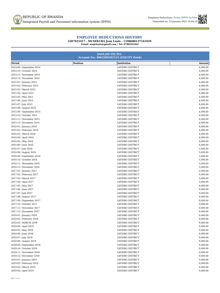 My-Deductions (2) | PDF | Payroll | Income