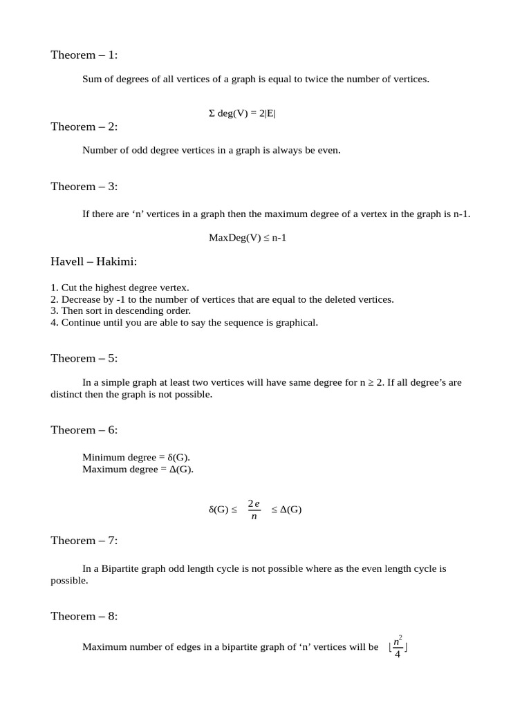Graph Theory | PDF | Vertex (Graph Theory) | Combinatorics Graph Theory | PDF | Vertex (Graph Theory) | Combinatorics