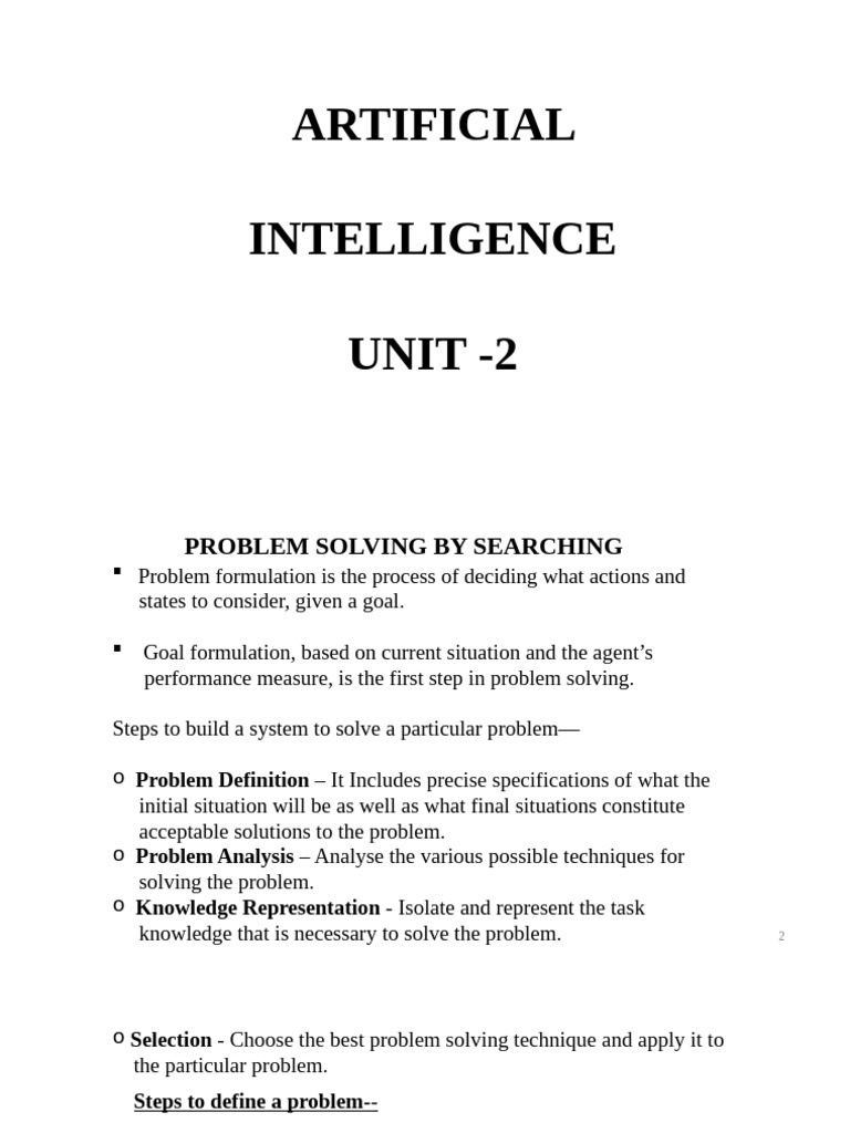 AI UNIT -2 | PDF | Applied Mathematics | Computer Programming
