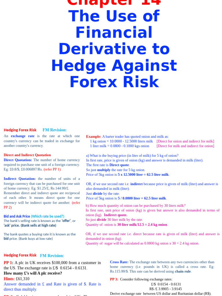 Forex Risk Hedging Guide | PDF | Futures Contract | Foreign Exchange Market