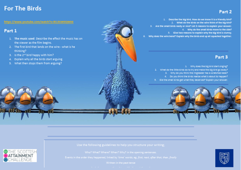 For The Birds Pixar Animation Reading Lesson | PDF