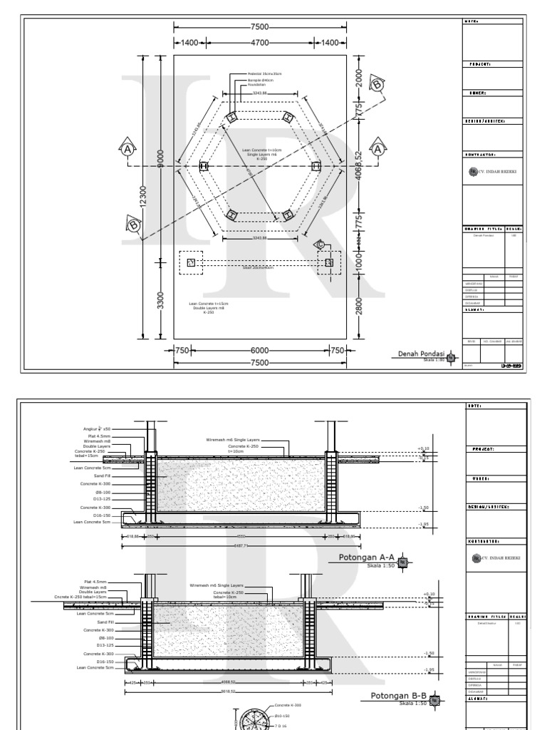drawing pondasi cst (1) | PDF