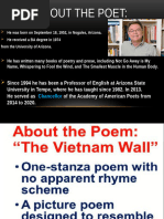 The Vietnam Wall Poem by Alberto Rios | PDF