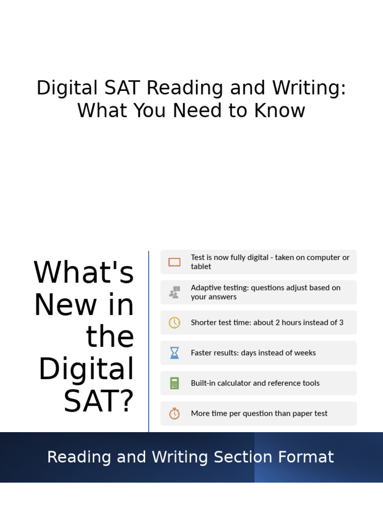 Digital SAT Reading and Writing What You Need To Know | PDF | Sat ...