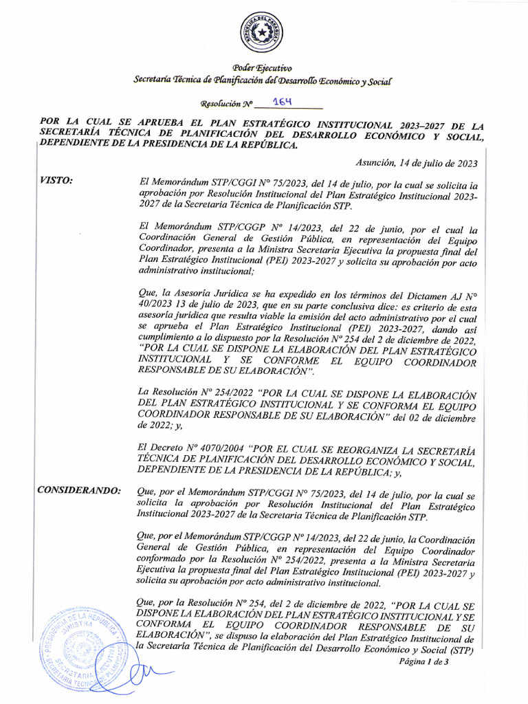 Plan Estratégico STP 2023-2027 | PDF | Planificación | Planificación ...