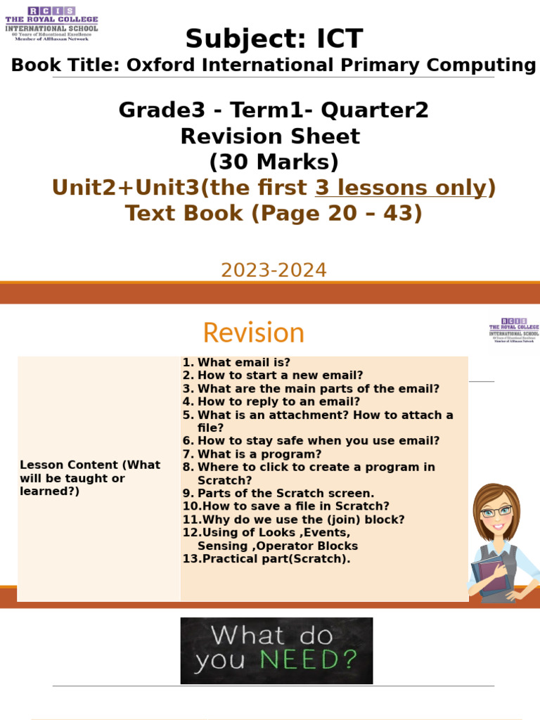 T1-Q2-Revision-ICT - Grade 3 | PDF