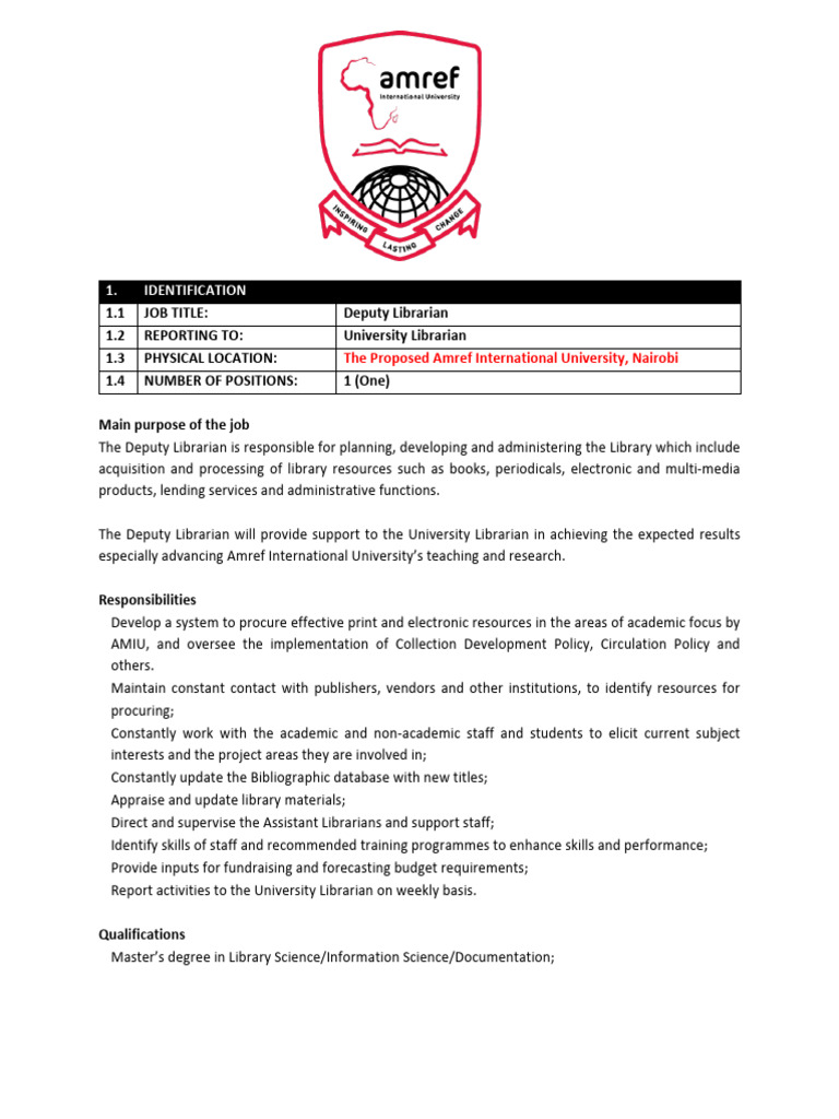 JD Deputy Librarian | PDF