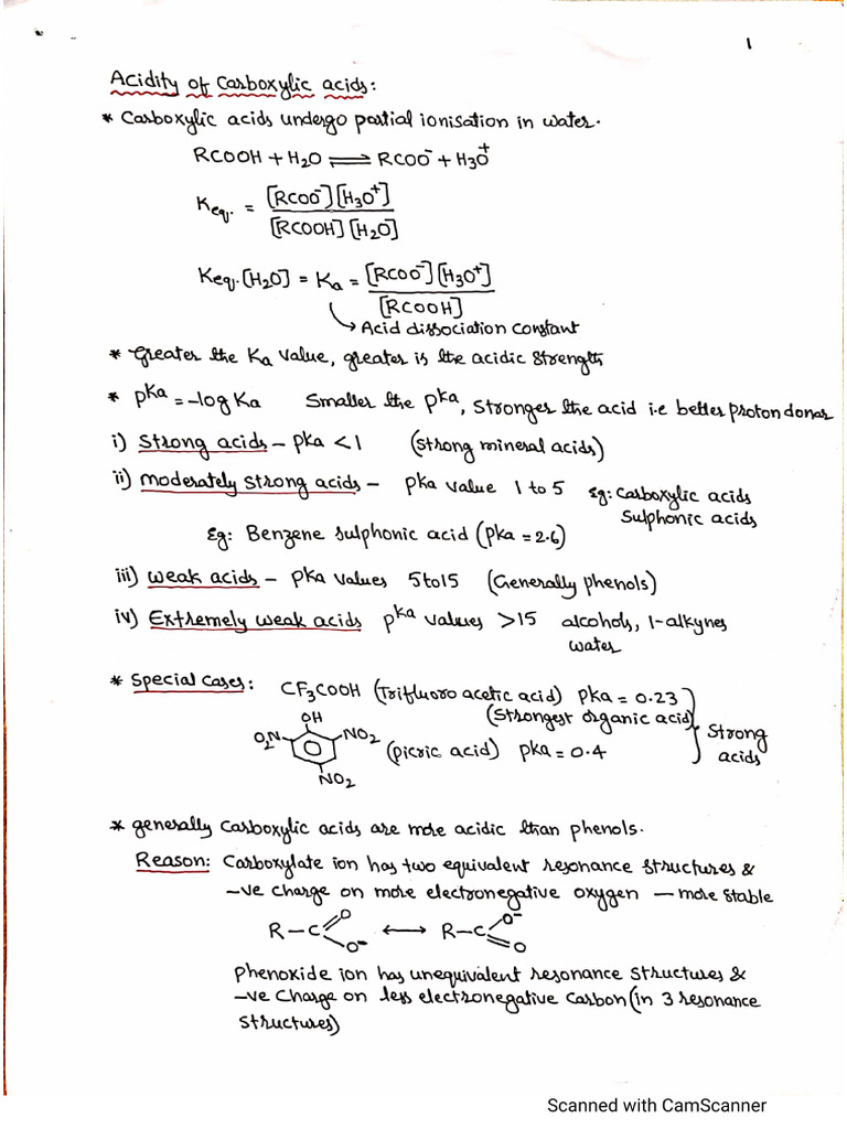 Acidity Of Carboxylic Acids Pdf