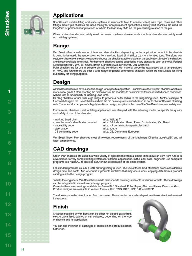 Van Beest Shackles | PDF | Screw | Mechanical Engineering