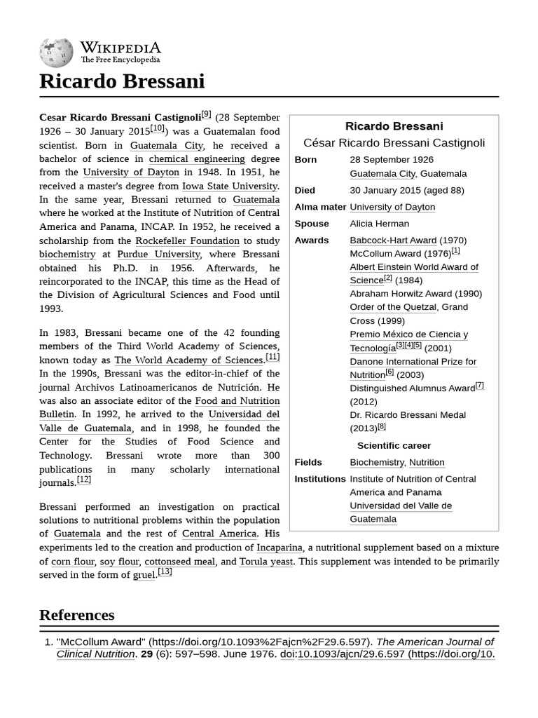 Ricardo Bressani | PDF