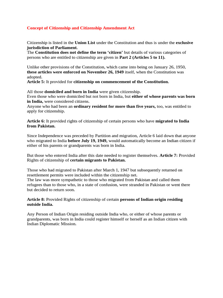 Chapter 8-Role and Responsibilities of citizen and Indian Constitution ...