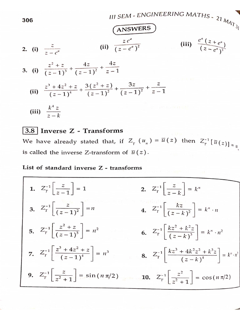 Module - 3 Inverse Z - transforms complete notes | PDF