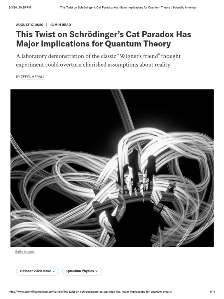 Wigner's Friend and Quantum Reality | PDF | Quantum Mechanics | Many ...