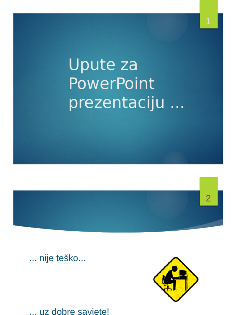 Kratke Upute Za Izradu PPT Prezentacije | PDF
