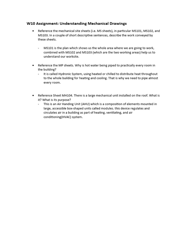 W10 Assignment-Understanding Mechanical Drawings | PDF