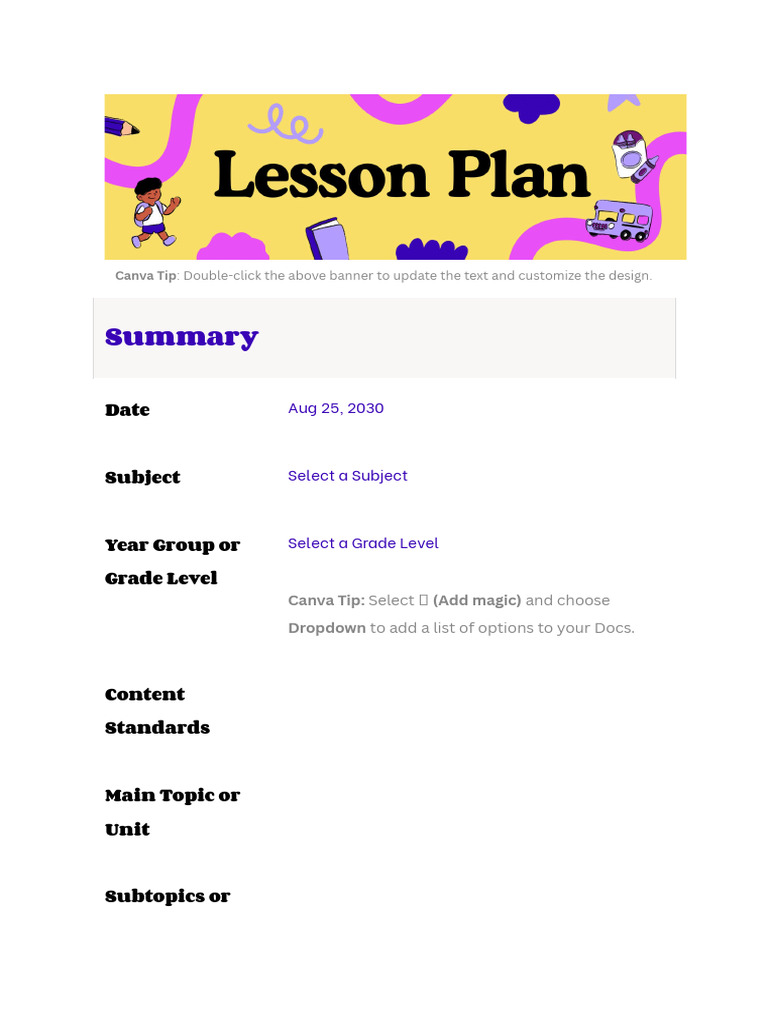 Lesson Plan Doc_20241230_185424_0000 | PDF | Lesson Plan | Behavior Modification