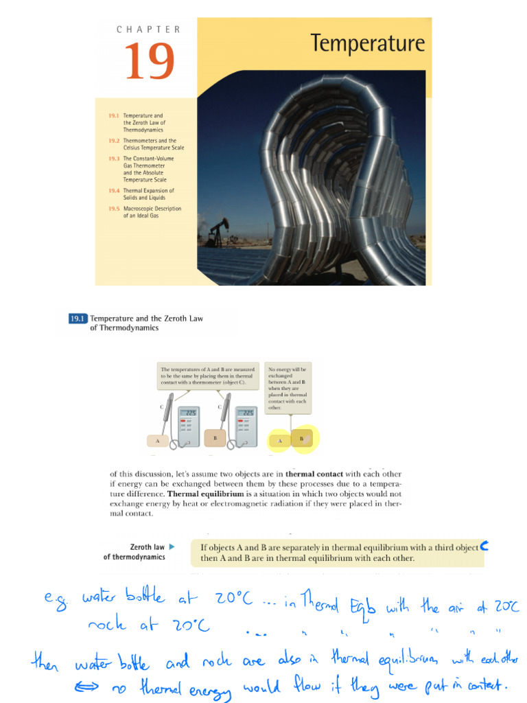 CH 19 Temperature - Notes - T2 2425 | PDF | Thermodynamic Properties ...