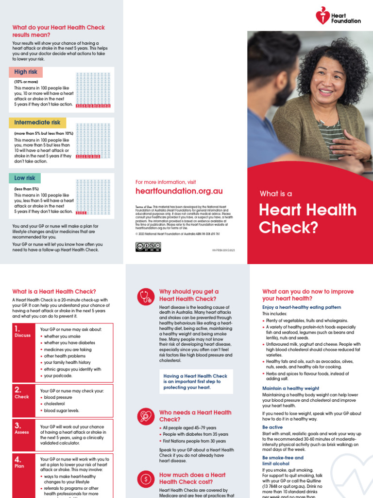 Heart Health Check: Know Your Risks | PDF | Cardiovascular Diseases ...