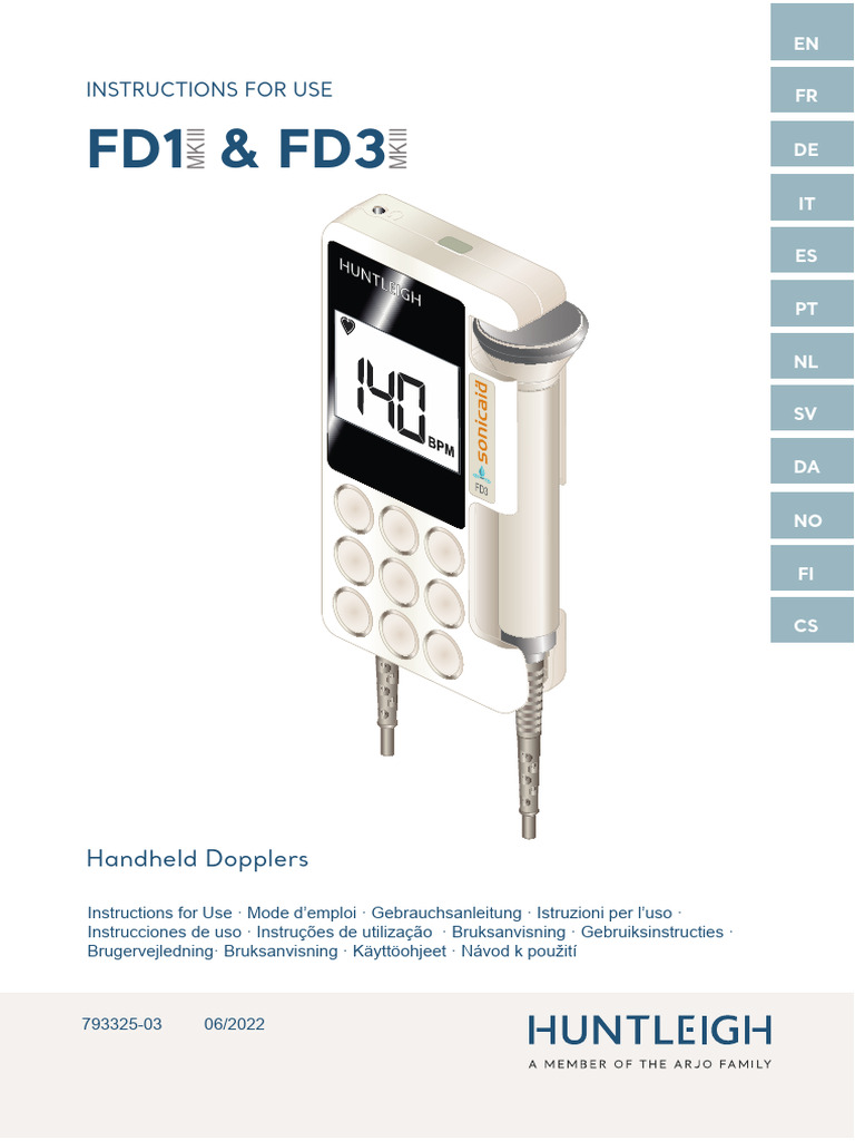 Handheld Doppler FD1 & FD3 Instructions | PDF | Electromagnetic ...