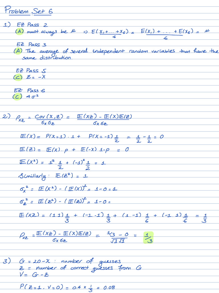 Pset 6 Assignment | PDF | Statistical Theory | Scientific Method