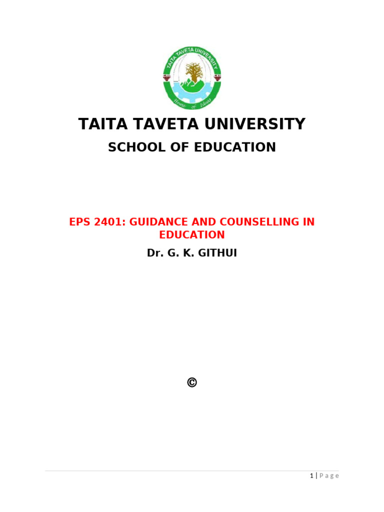 EPS 2401 - Guidance and Counseling NOTES | PDF | Id | Rational Emotive ...