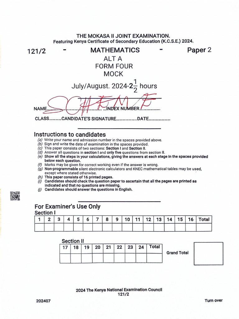Maths P2 MS | PDF