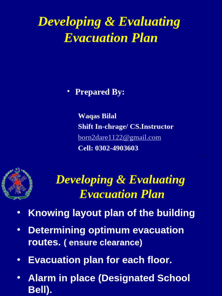 Emergency Evacuation Plan-1 | PDF | Emergency Evacuation | Emergency