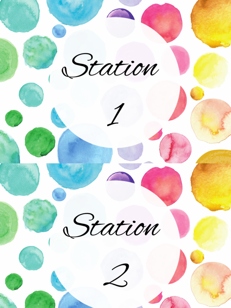 NumberedStationSignsforClassroom 1 | PDF