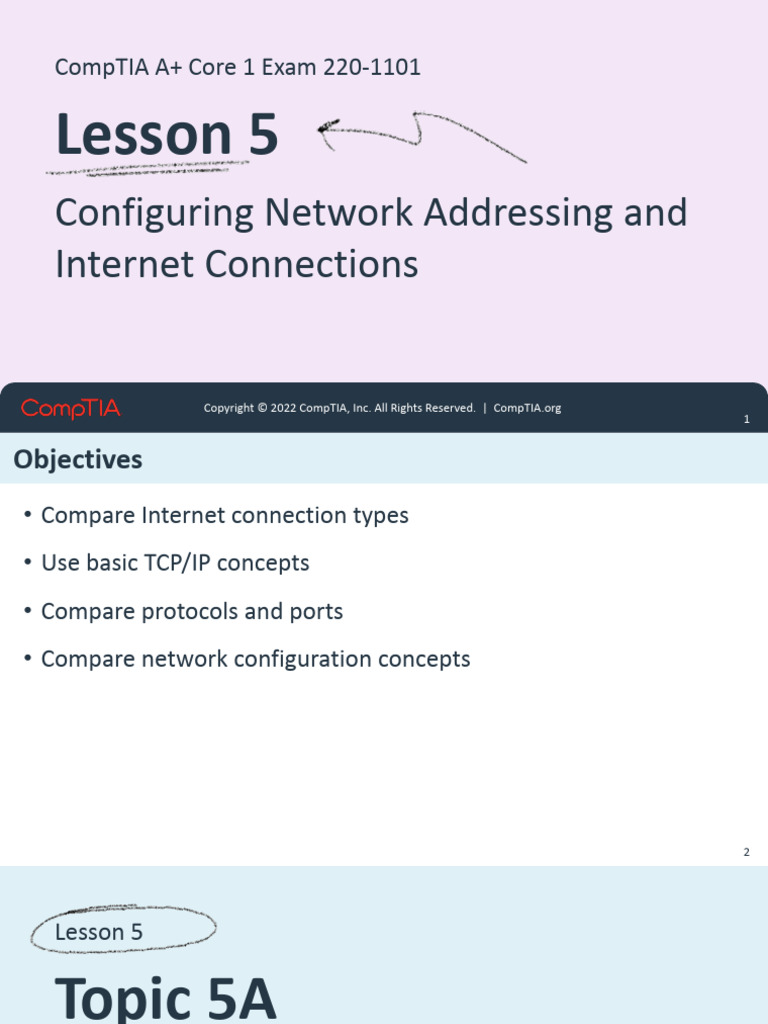 Lesson 102.5 - Configuring Network Addresses and Internet Connections ...