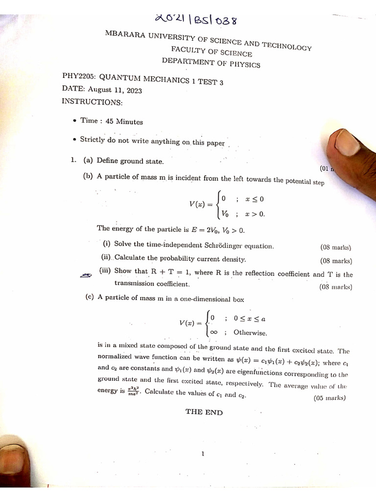 Quantum Test 2 | PDF