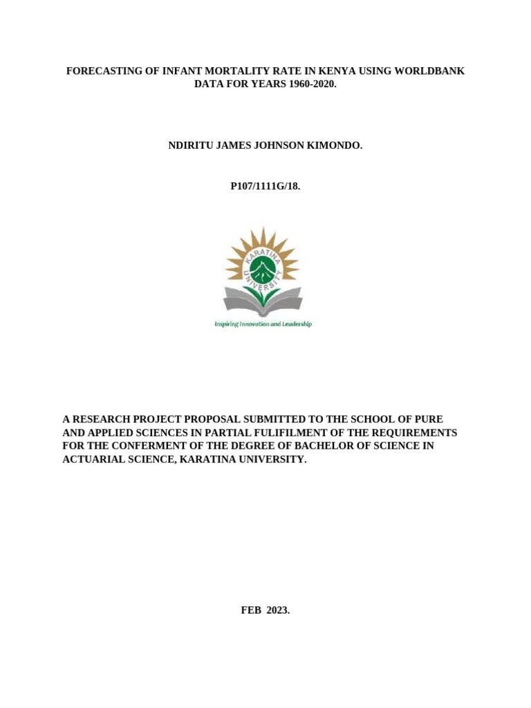 Forecasting Infant Mortality - Docx..20230129113759802 | PDF | Autoregressive Integrated Moving ...