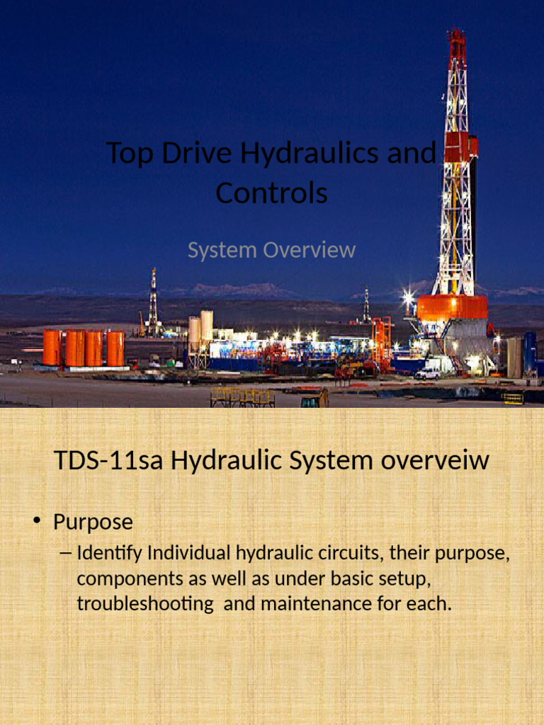 TDS-11 Hydraulic System Overview | PDF | Pump | Valve