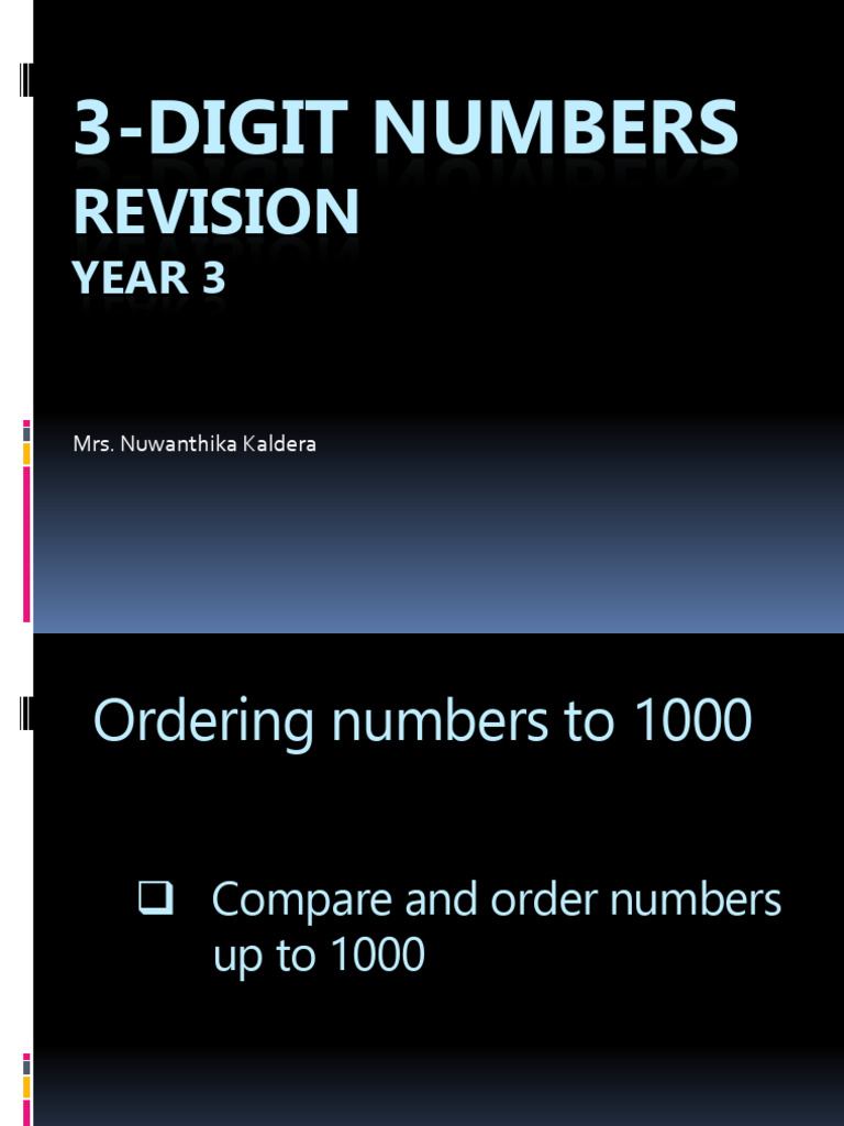 Year 3 Math Revision 1 Presentation | PDF