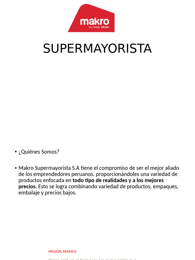 MAKRO SUPERMAYORISTA | PDF
