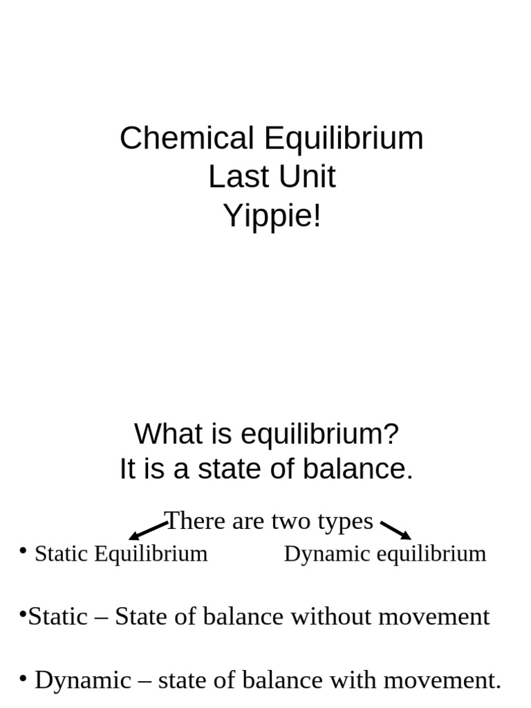 Lesson 1 - Equilibrium Introductions and ICE - 2024 | PDF | Chemical ...