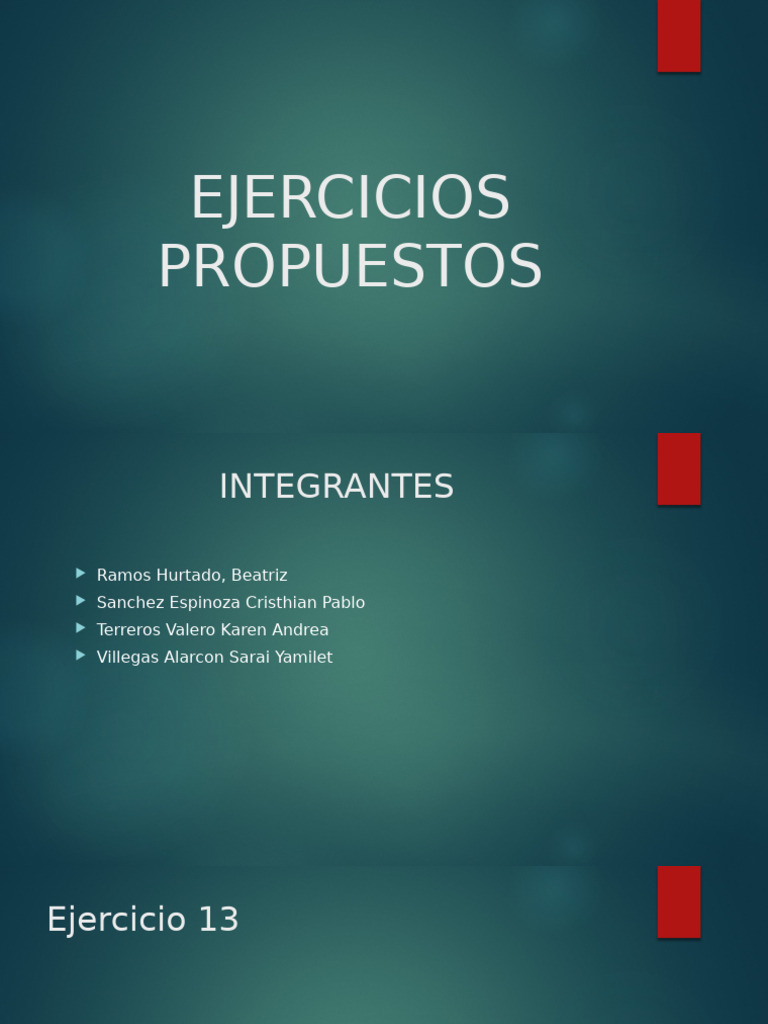 Ejercicios Propuestos | PDF