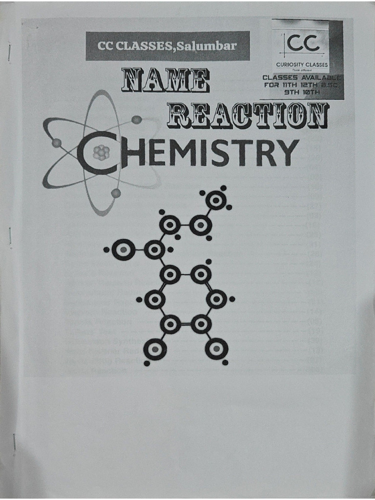 Name Reaction Organic Chemistryy | PDF