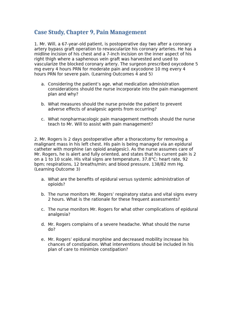 Case-study-Chapter 9 | PDF