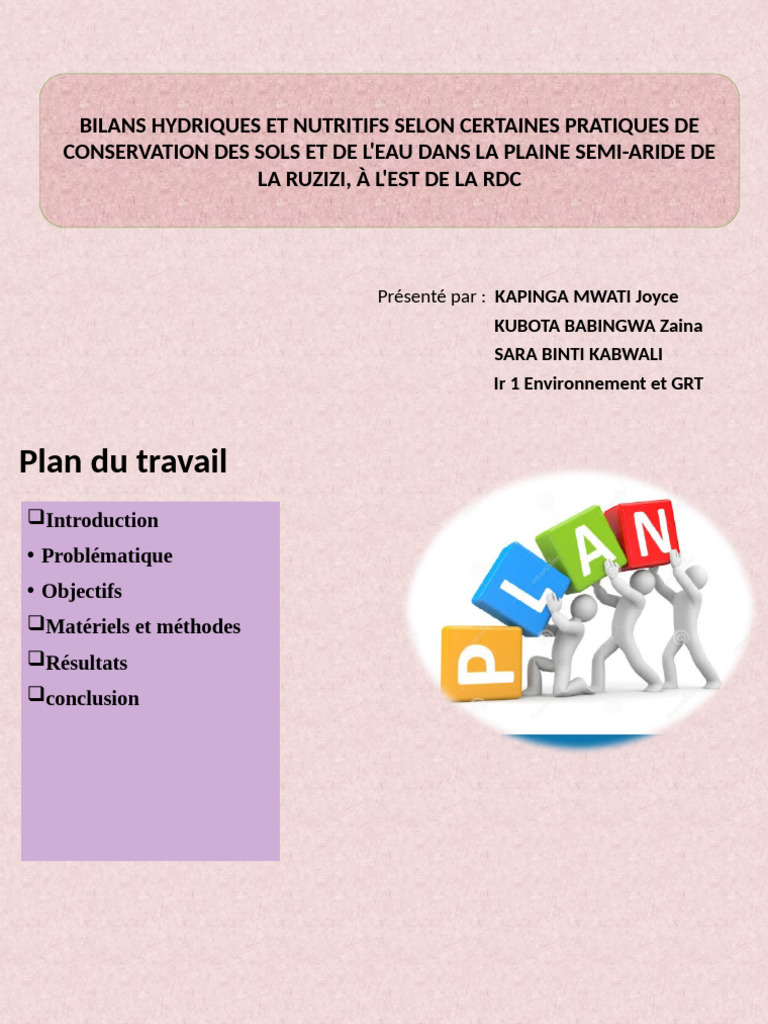 Bilan hydrique et nutritif en Ruzizi | PDF | Sécheresse | Sol (pédologie)