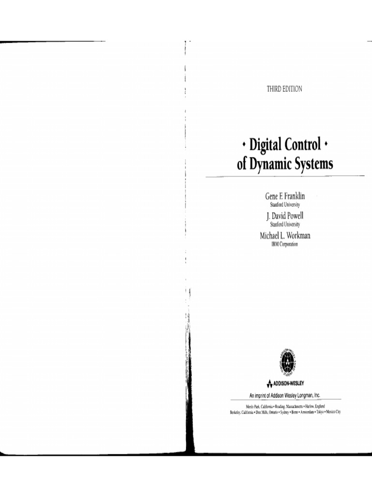 Addison-Wesley - Franklin G.F., Powell J.D., Workman M.L. - Digital Control of Dynamic Systems ...