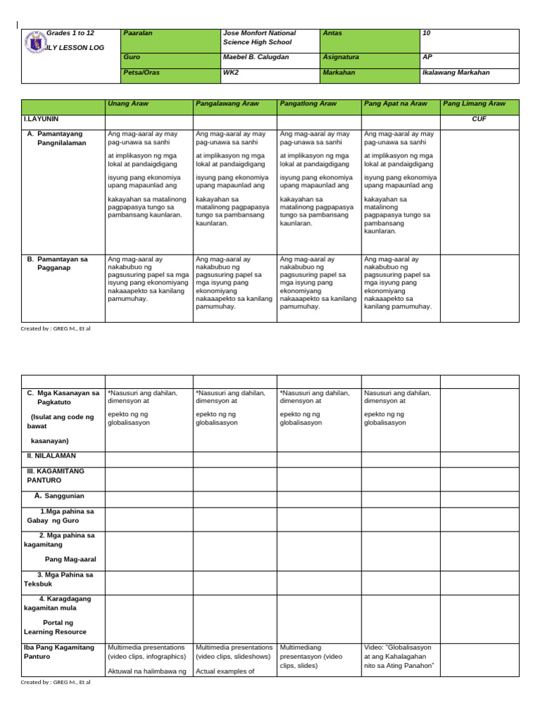 AP10 Q2 WK2 Done | PDF