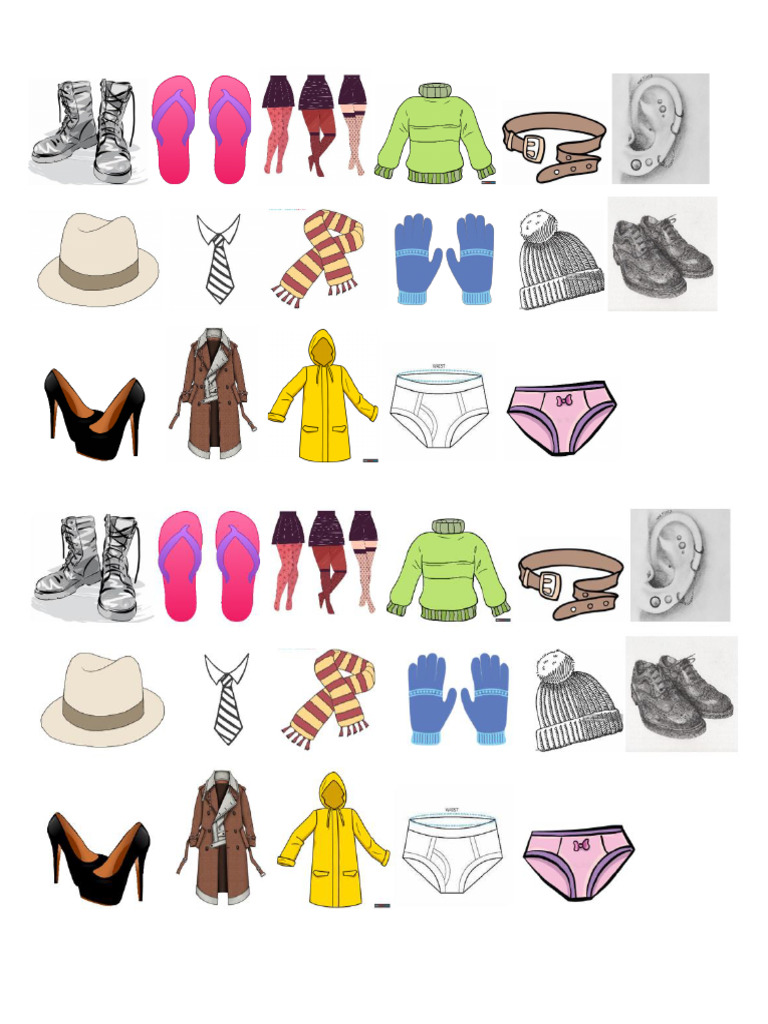 Clothes Vocabulary | PDF