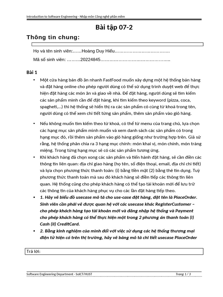 Bai Tap 07 - 2 Bai Tap Tong Hop 20241 | PDF