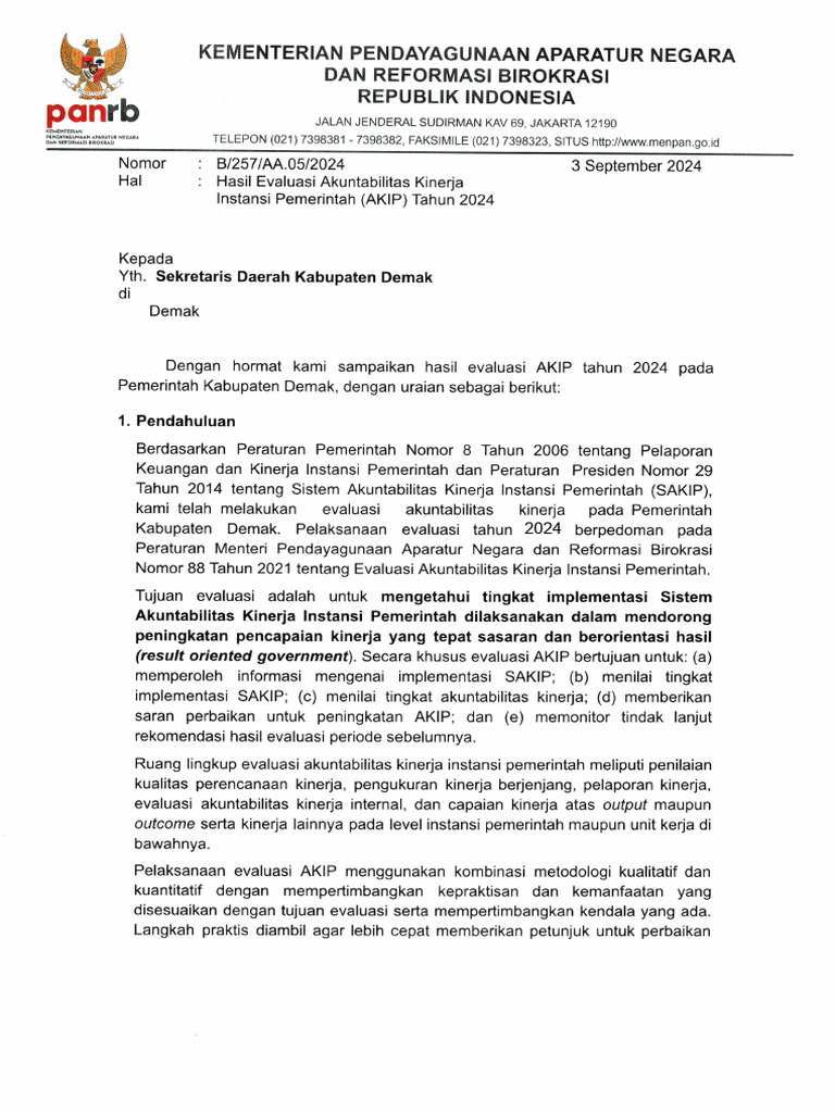 LHE AKIP 2024 Pemkab Demak | PDF